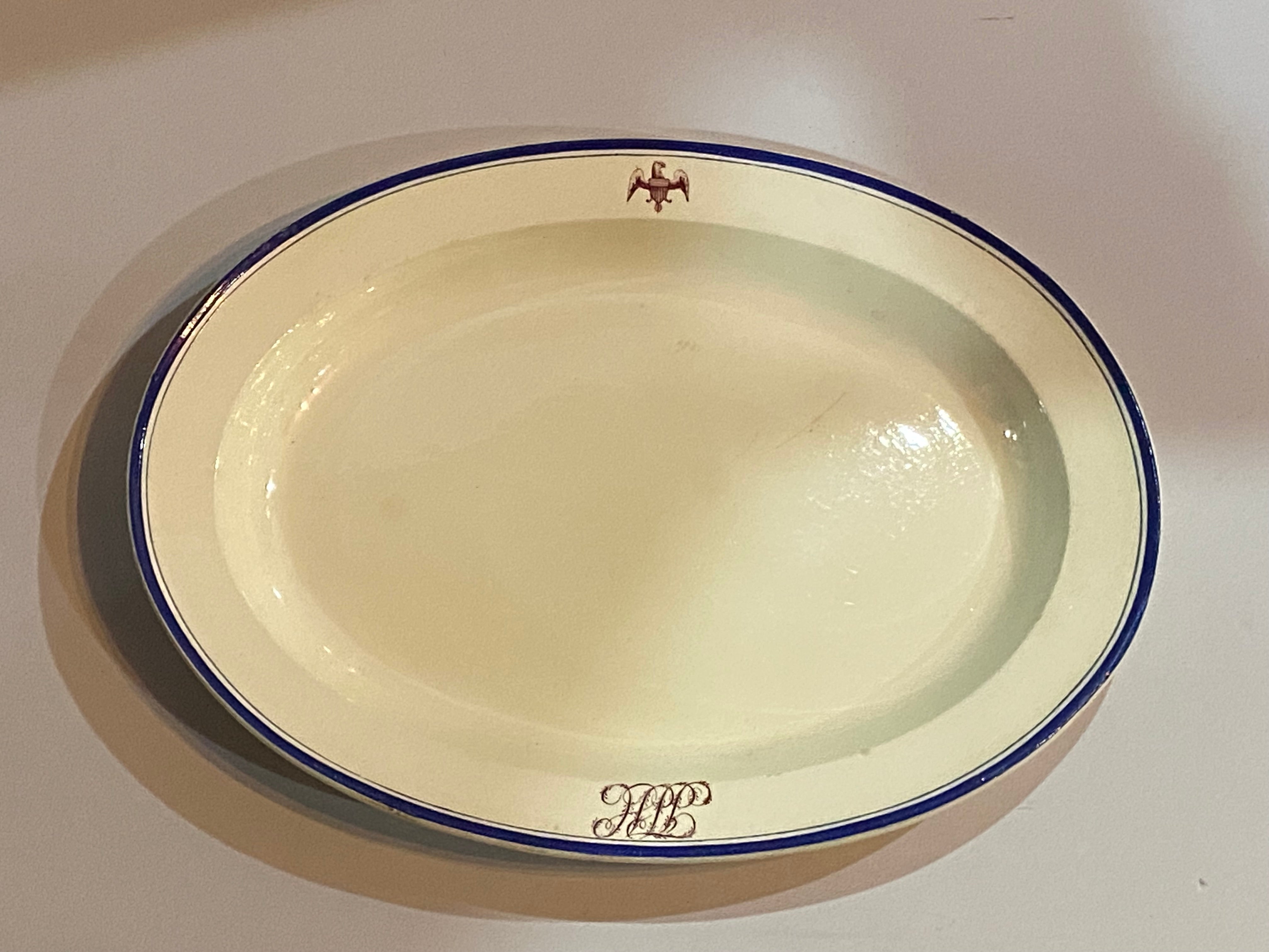 Staffordshire Creamware Platter With Seal of United States Herculaneum ...