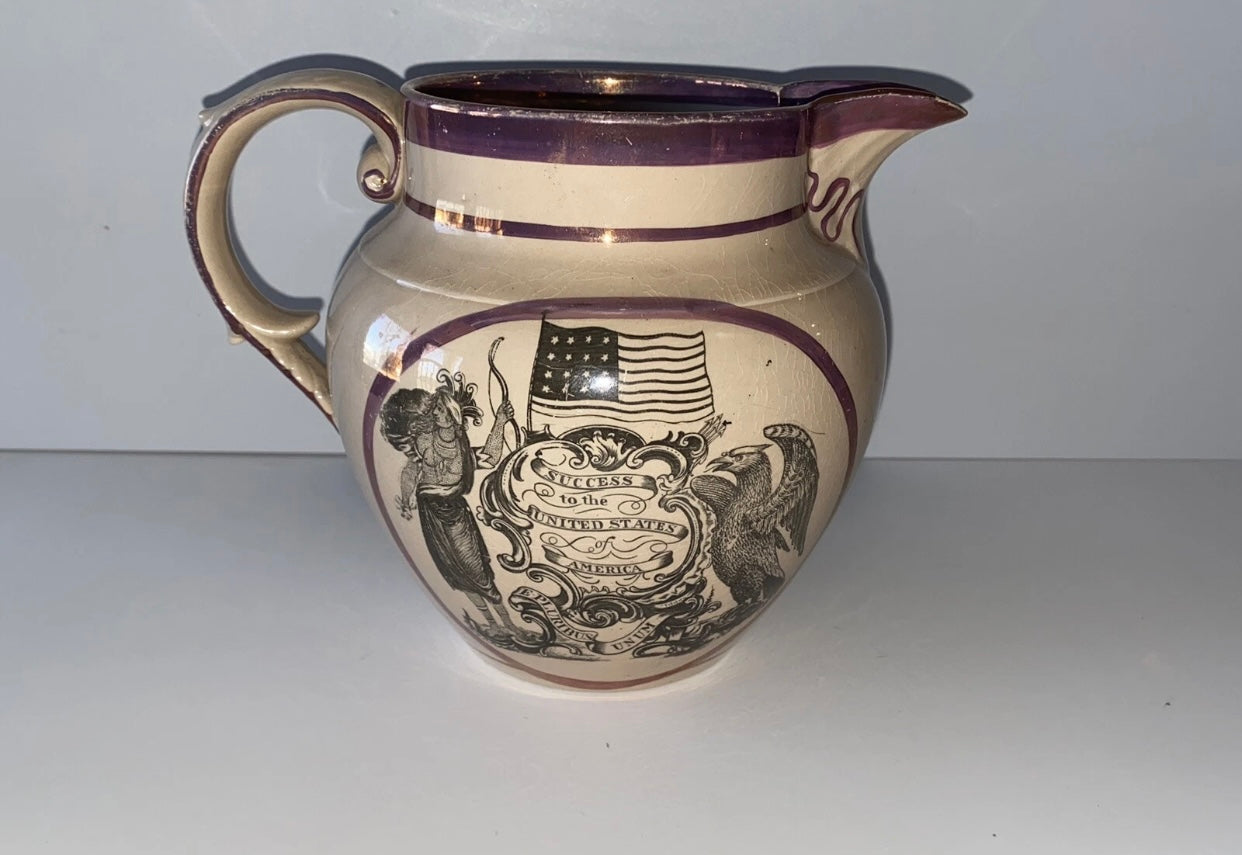 Historical Staffordshire Peace Plenty Success To The United States Pit ...