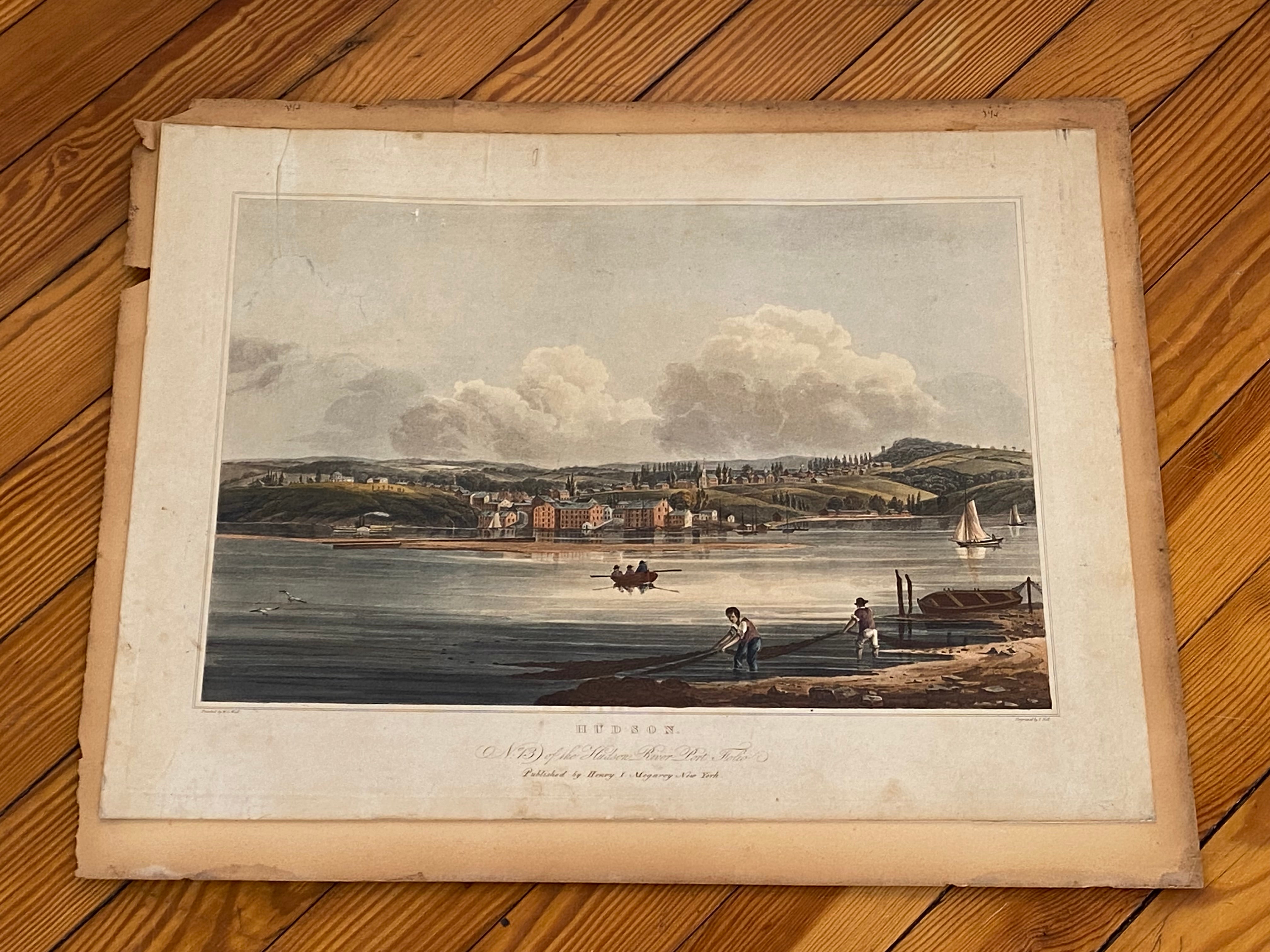 Original Aquatint 'Hudson' Hudson River Portfolio Print Lithograph Num ...