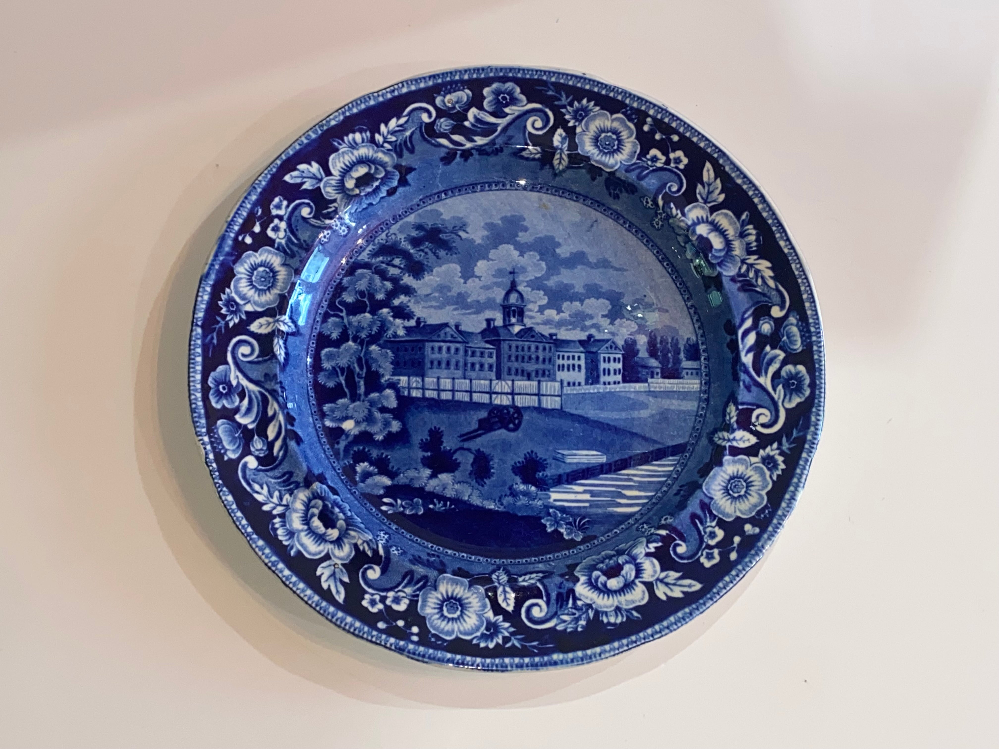 Historical Staffordshire Alms House New York Plate by Stevenson – David ...